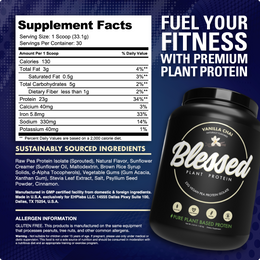 Buy Blessed Plant-Based Protein - 30 Serves by BLESSED online - EHPlabs