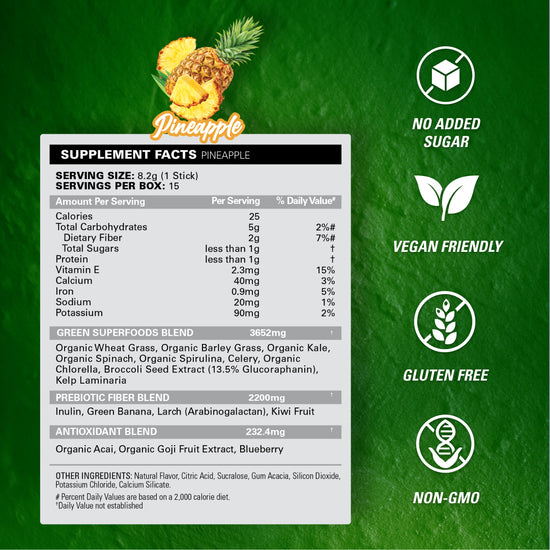 Buy OxyGreens Stick Pack - Daily Super Greens Powder by EHPlabs online ...